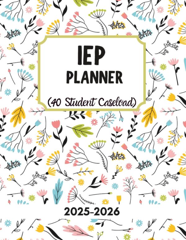 IEP Teacher Planner: Special Education Organizer with 40 students profiles