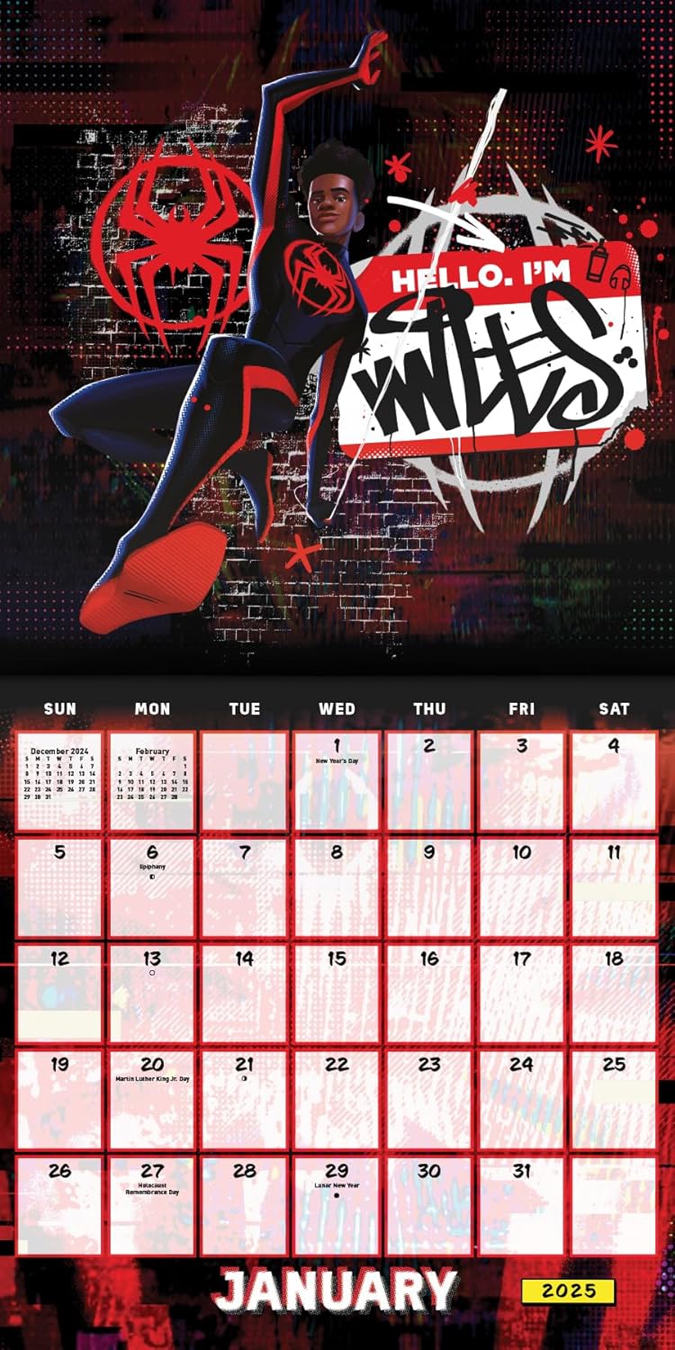 2025 Marvel Spider-Man: Beyond the Spider-Verse Wall Calendar