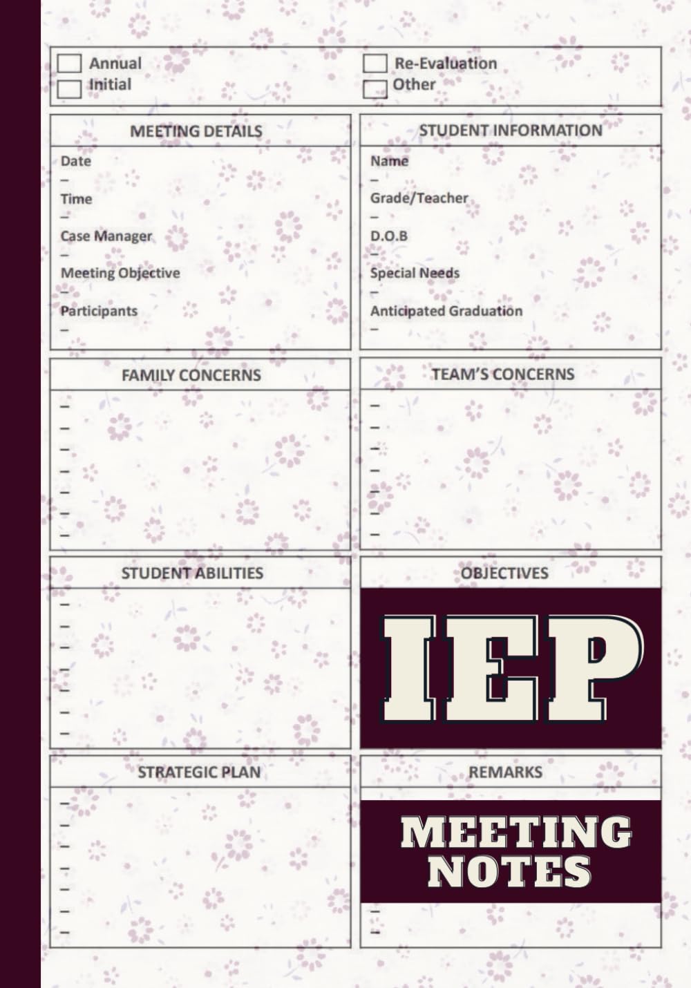IEP Meeting Notes Notebook: An IEP Notes Sheet for the Special ...