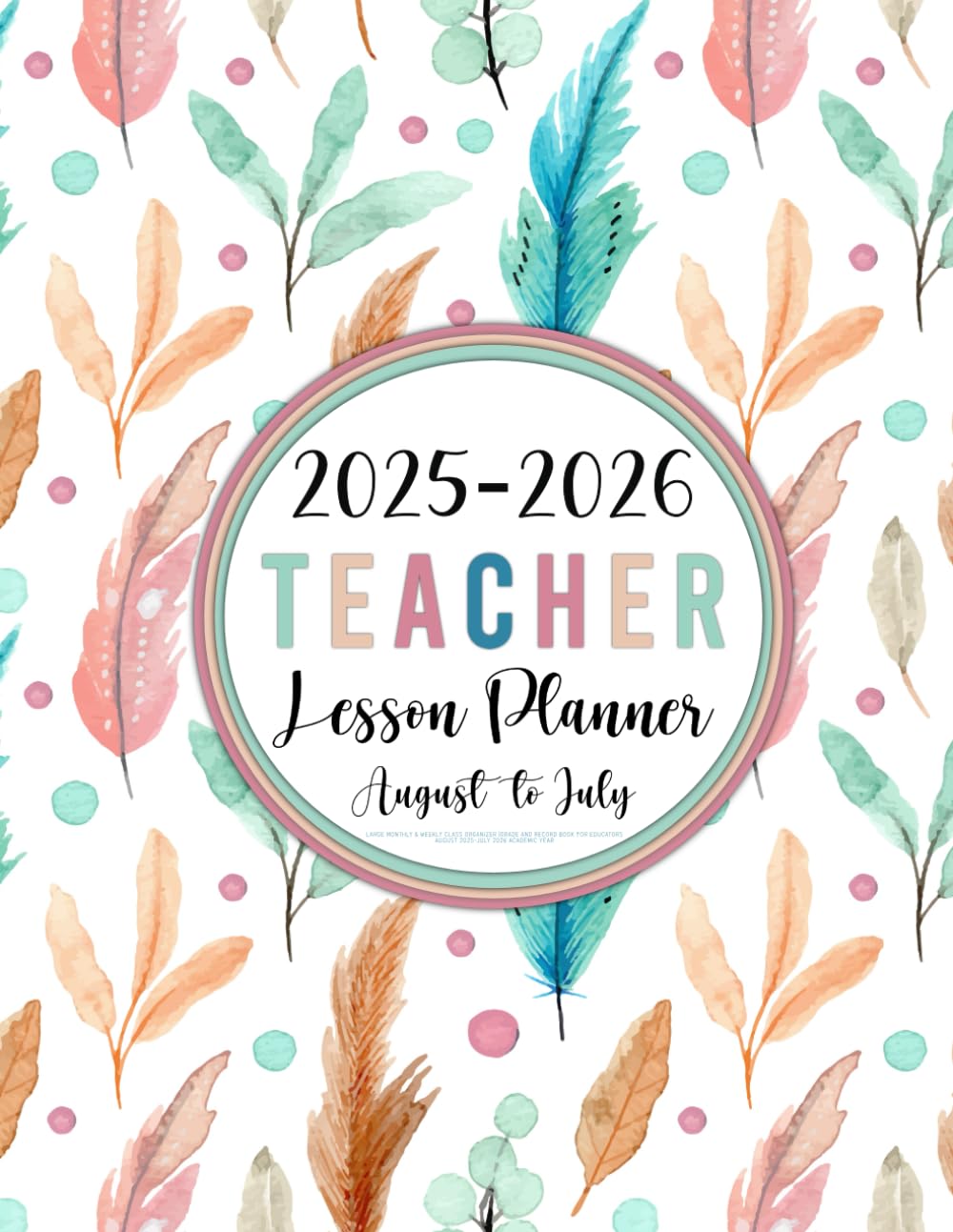 2025-2026 Teacher Lesson Planner: Large Weekly & Monthly Class ...