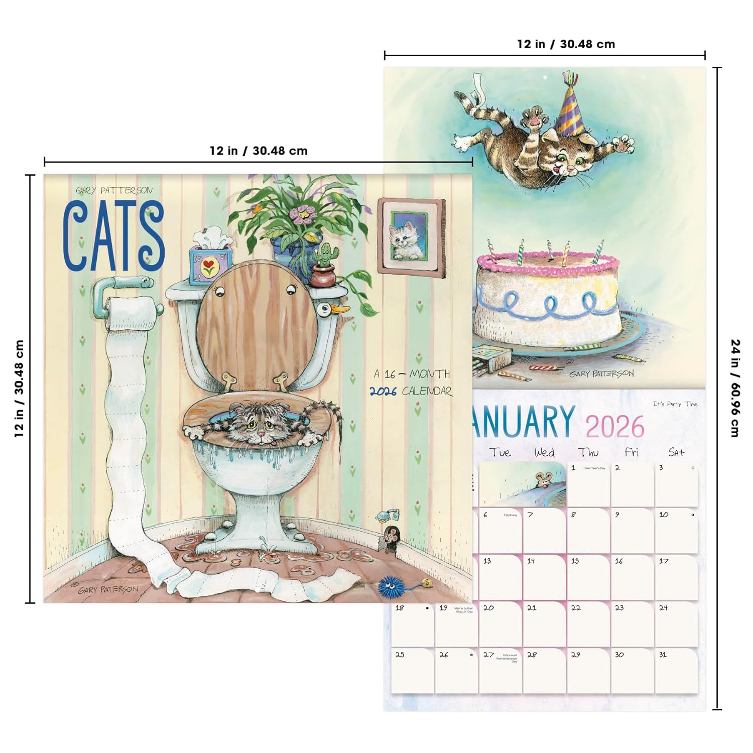 2026 Gary Patterson - Cats Wall Calendar
