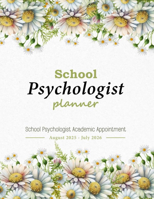 2025-2026 School Psychologist Academic Planner: A Simple Planning to ...