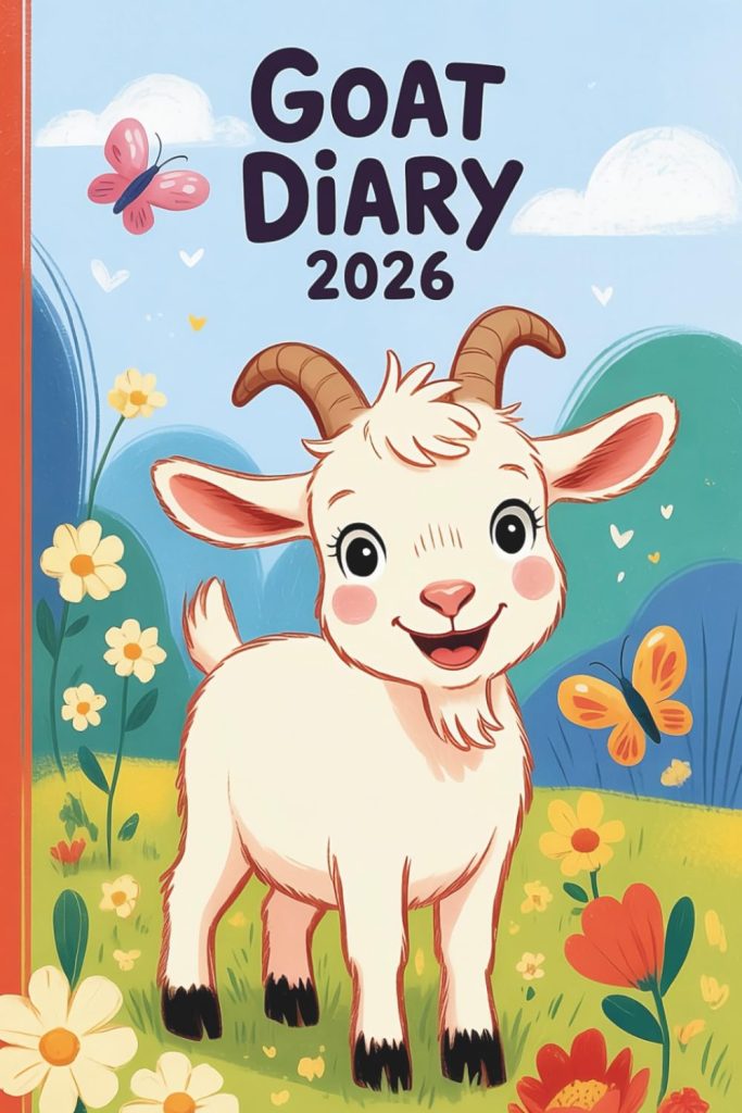 Goat Diary 2026: A5 Week-to-view Dated from January 2026 to December ...
