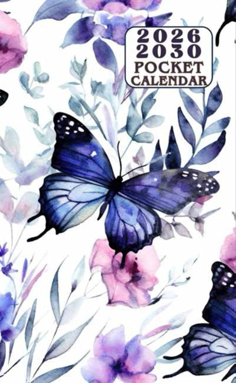 POCKET CALENDAR 2026-2030 FOR PURSE: Five-Year Monthly Planner and ...